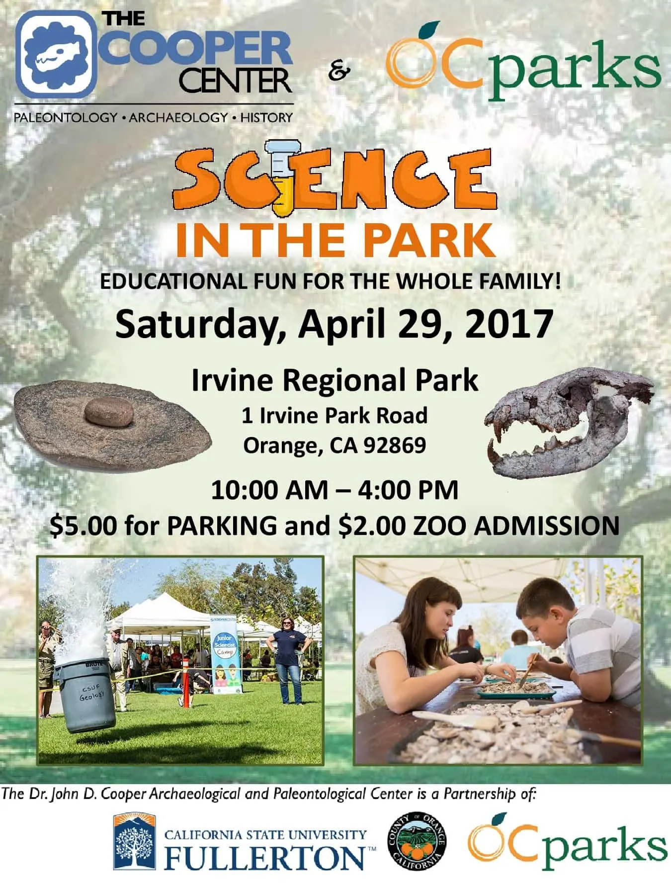 Free Science in the Park on April 29 in Orange County - SoCal Field Trips