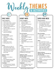 Do-It-Yourself Summer Camp At Home Planner - SoCal Field Trips